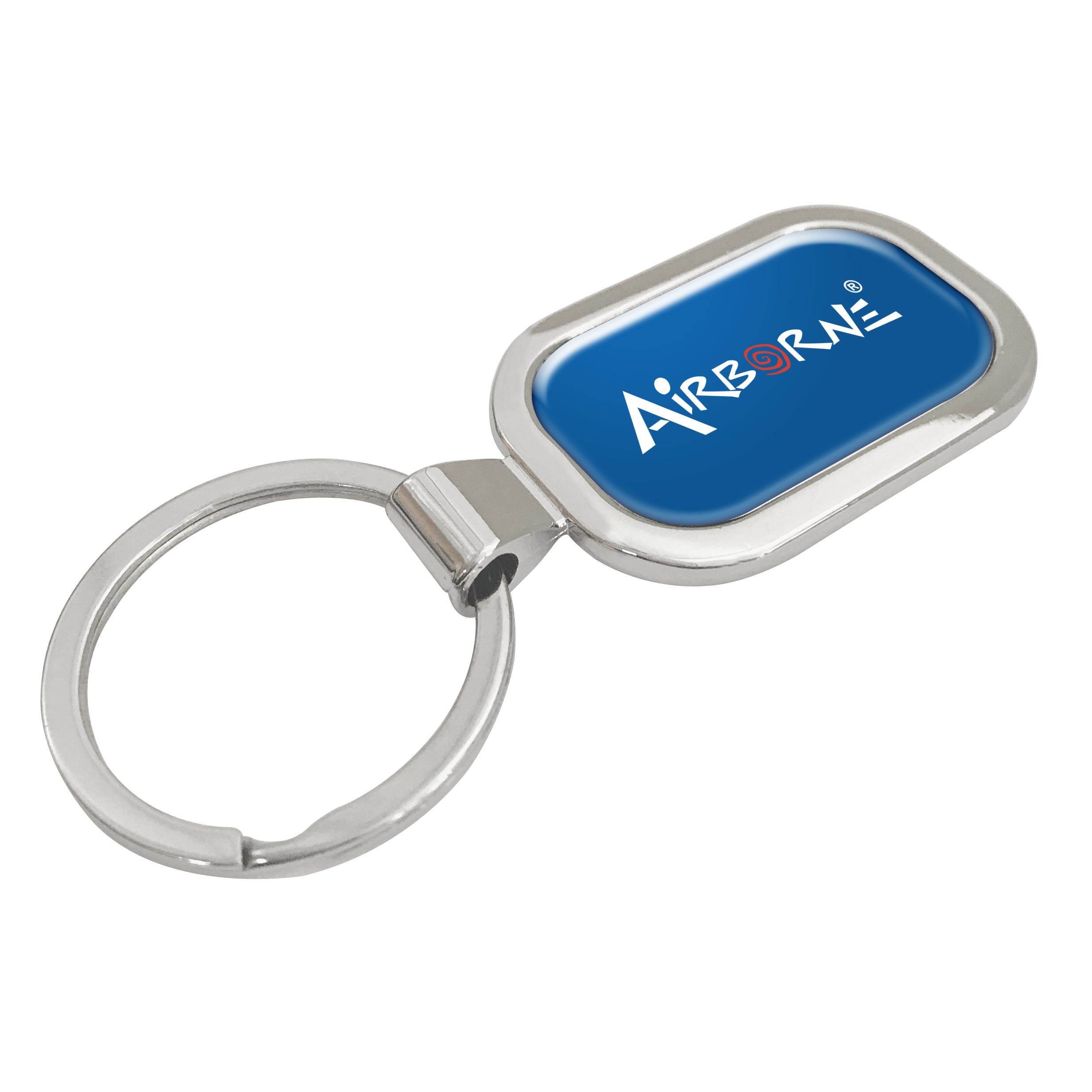 Rectangular Rounded Metal Keyring | Vajas Manufacturers Ltd - Manufacturers of quality branded ...